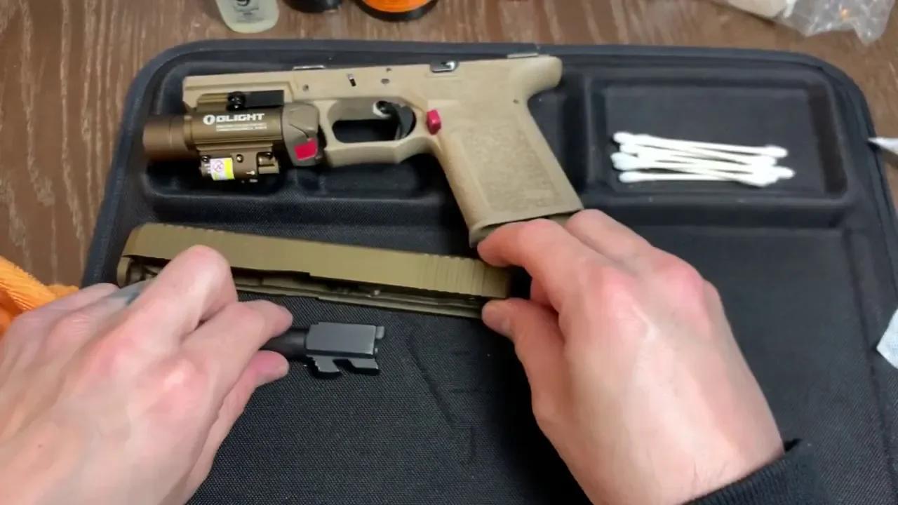 How to clean and oil your polymer 80 build P80 Glock squeaky spring fix