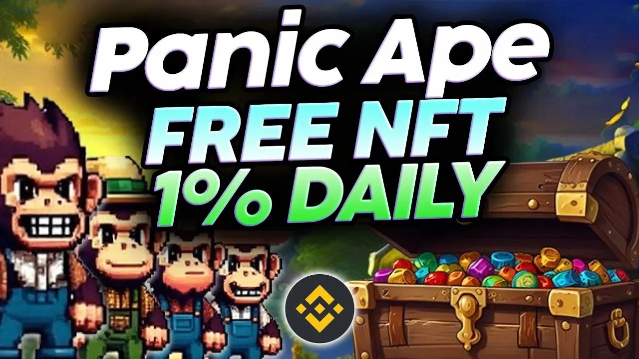 Panic Ape $PAPE Meme Coin with free NFT and 1% DAILY