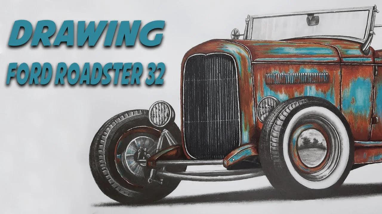 🎨 Drawing car- ford 32 rust - Dessin voiture-ford 32 rust