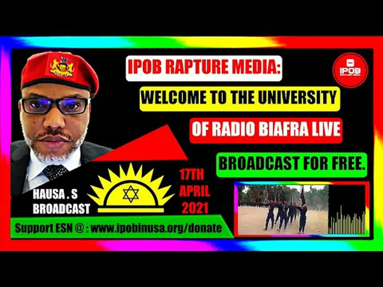 Welcome To Radio Biafra *HAUSA SERVICE LIVE* Broadcast April 17Th 2021 | By Johnathan Cinedu