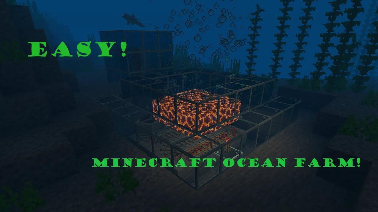 Easy Minecraft Ocean Farm #minecraft #minecrafthowto #minecrafttutorial