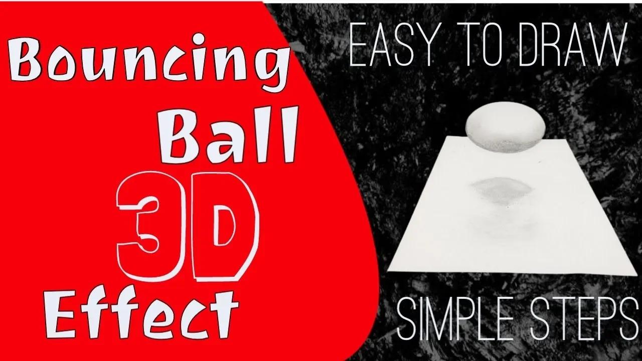 Pencil drawing |Bouncing Ball 3D Effect|3D Drawings|Easy To Draw|Simple ...