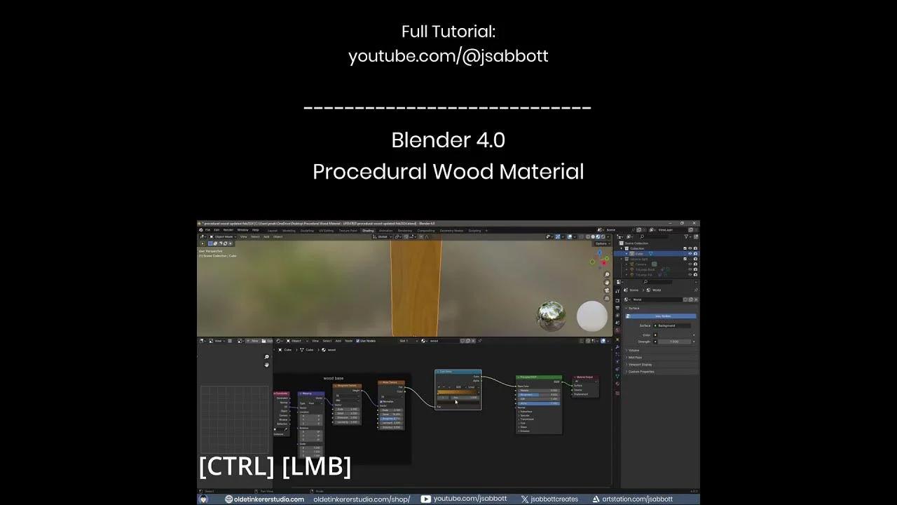 Procedural Wood Material | Blender 4.0 #shorts