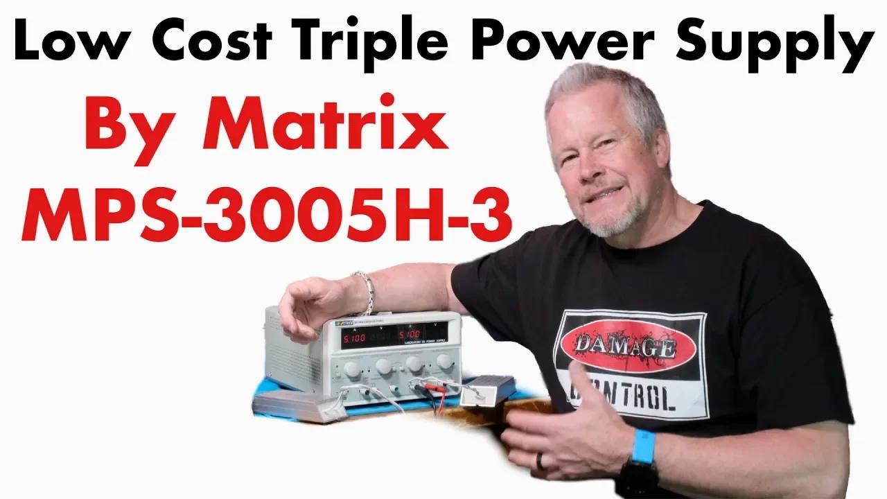 Low Cost Triple Output Power Supply with tracking by Matrix MPS-3005H-3