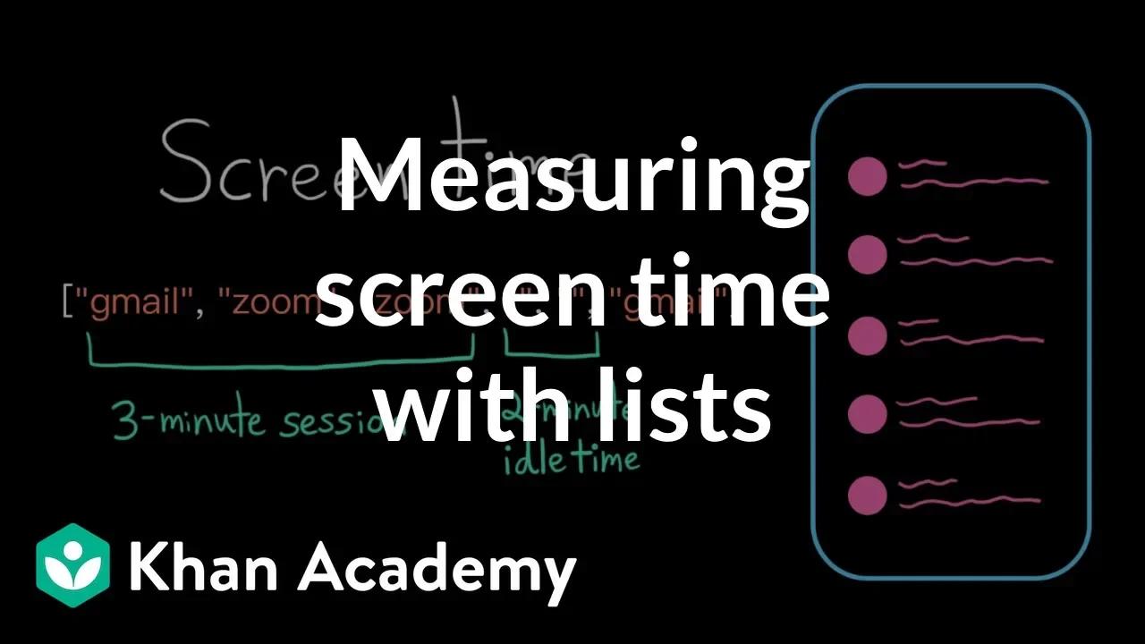 Program Design Screen Time Intro To Cs Python Khan Academy