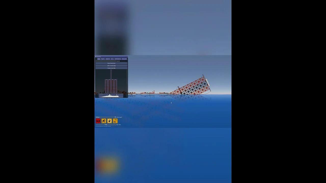 Sinking Simulator - Big metal structure getting demolished #shorts