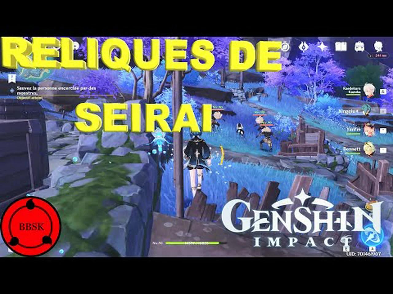 Genshin impact comment faire la quête du monde RELIQUES DE SEIRAI