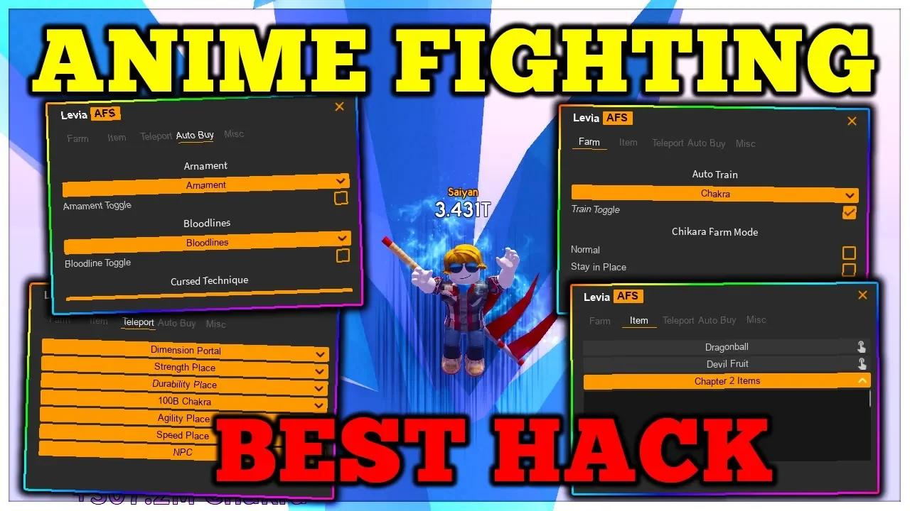 ROBLOX Anime Fighting Simulator SCRIPT HACK GUI | MAX STATS, INF ...