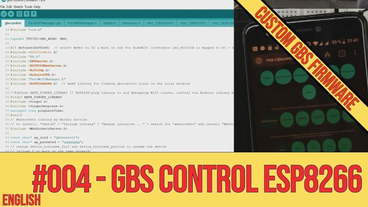 #004|EN - GBS Control Firmware for the GBS8200 with ESP8266