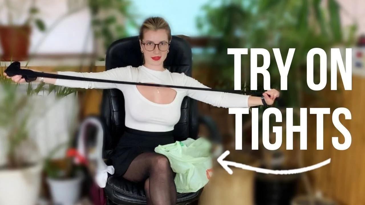 Secretary try on haul! What are the best tights to wear to the office?