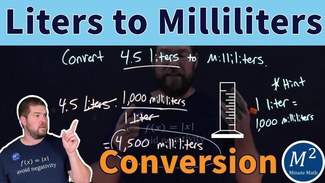 Mastering Metric Units: Liters to Milliliters Conversion