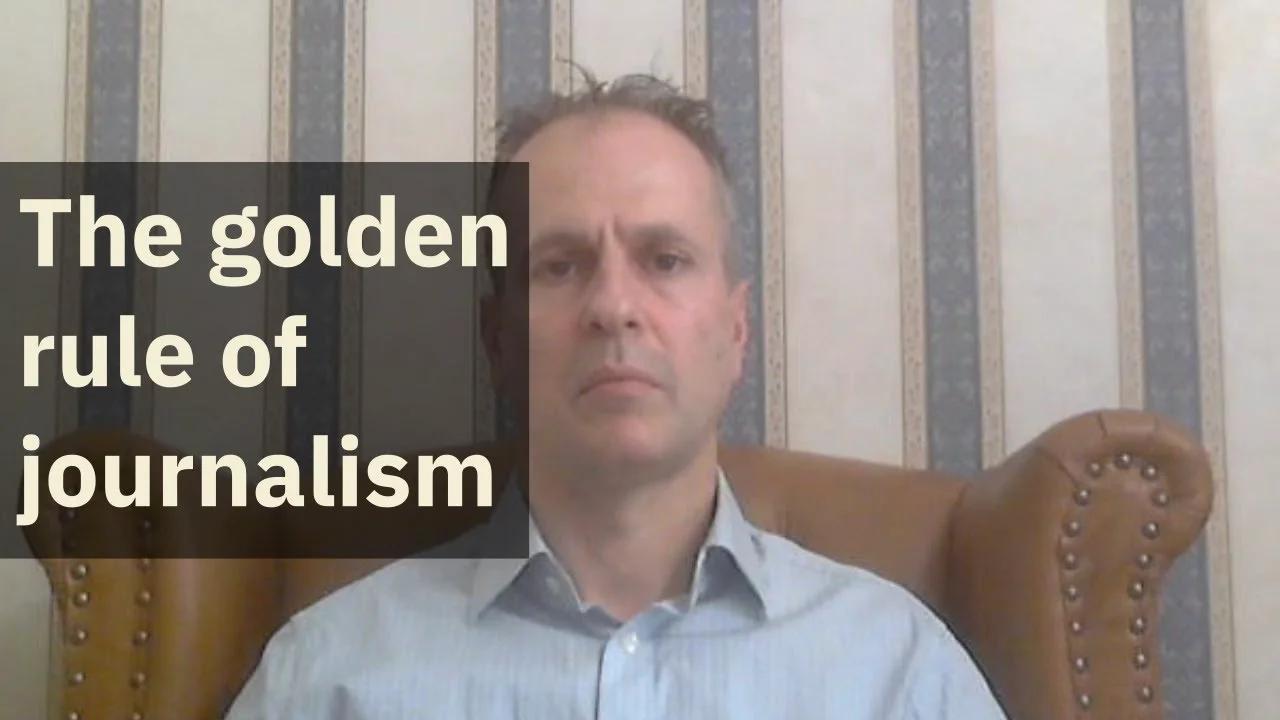 Dr Marcus analysed the golden rule in journalism which Western MSM breaks