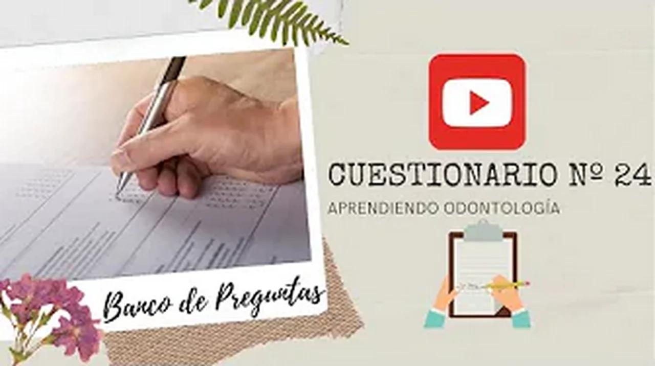 Banco de preguntas de Odontología - Cuestionario Nº 24 - ENAO - Aprendiendo Odontología 😷🚀