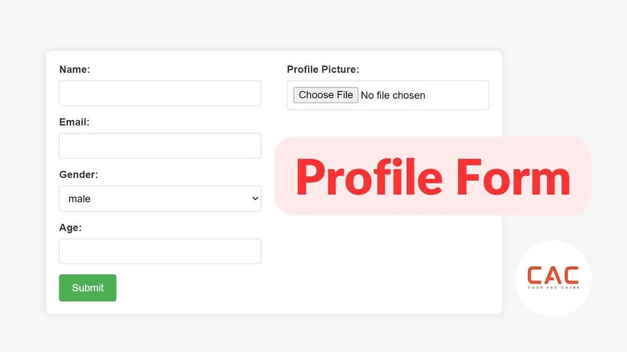 Creating a Custom Profile Form with HTML, CSS, and JavaScript