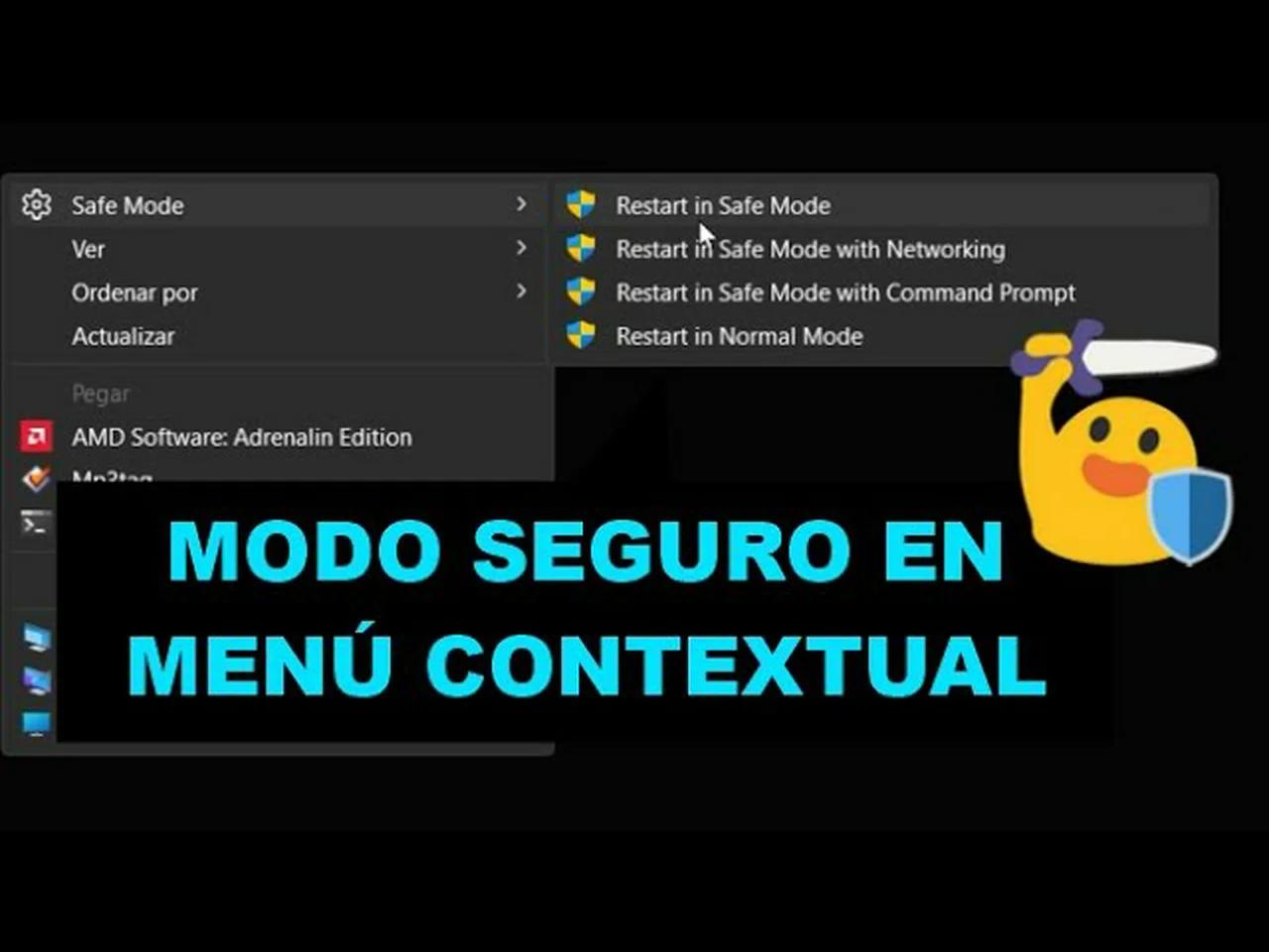 🎯 Agregar MODO SEGURO al menú contextual 🤫