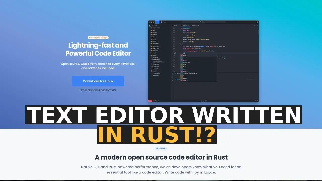 Lapce might become the text editor of the future