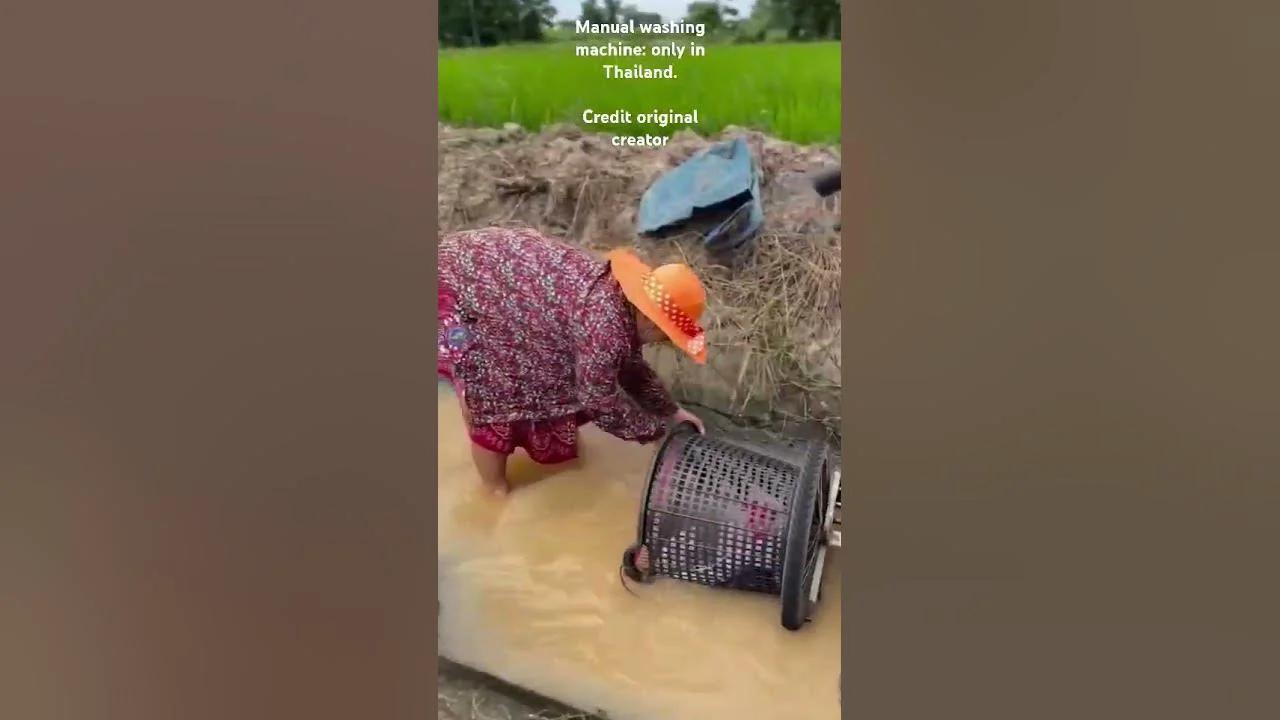 Manual washing machine, Thai version. Credit original creator.