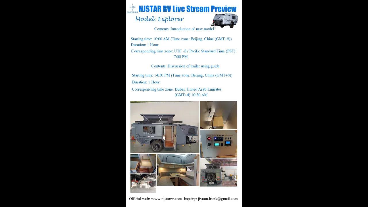 Njstar Rv New design wide door upgrade trailer live stream in the new ...