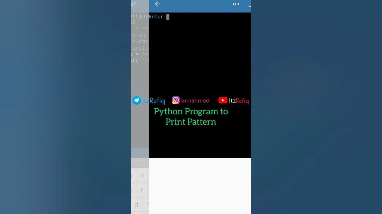 Python Program To Generate Pattern Pythonprogram Coding Program Nep 4551