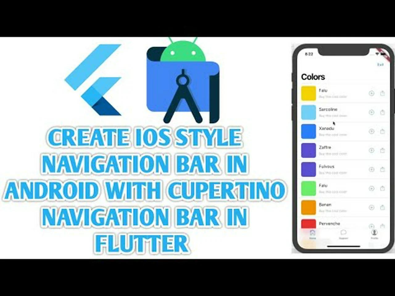 Cupertino Navigation Bar flutter | Flutter Cupertino Navigation Bar | iOS Navigation Bar