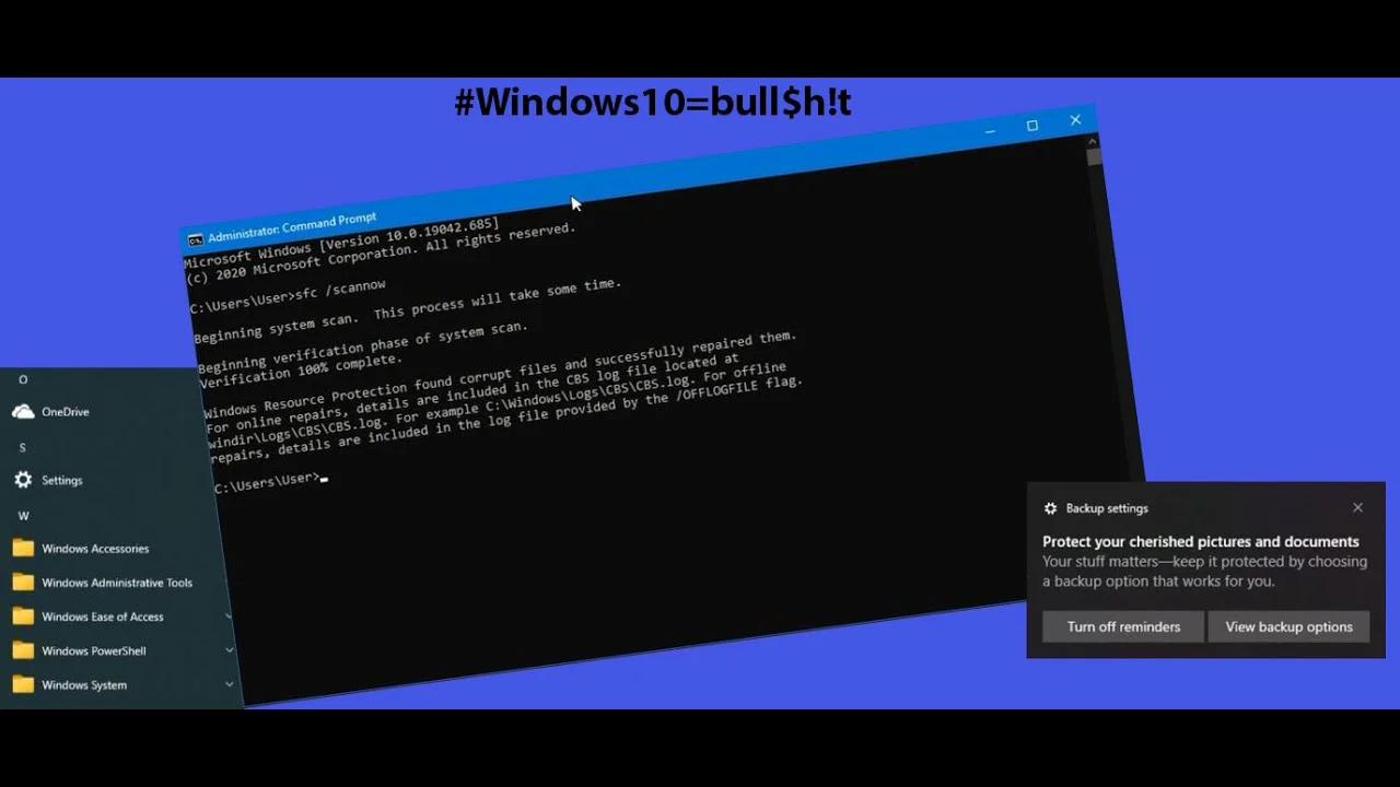 Destroying / fixing a Windows 10 bootleg