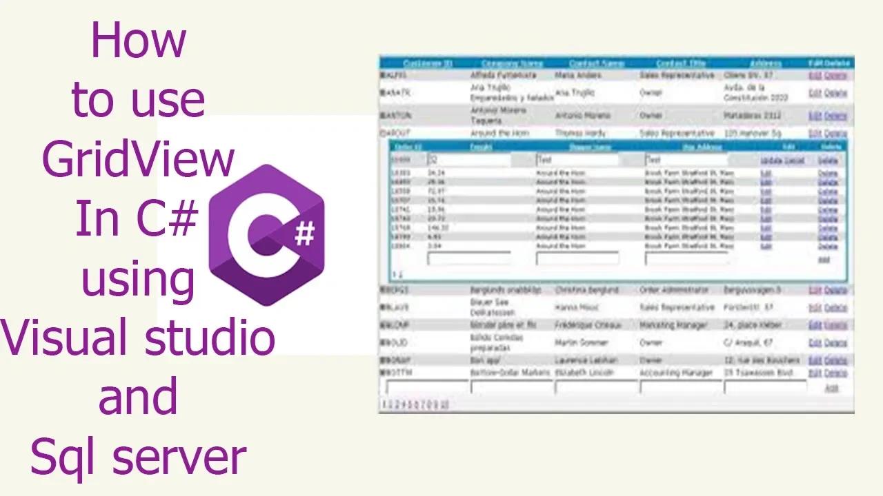 C# How to Show Data in DataGridView from Database | Populate ...