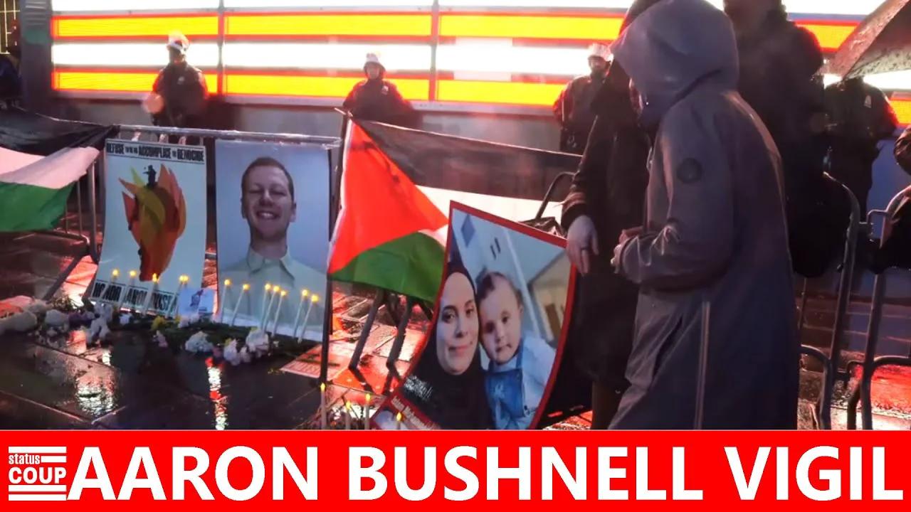 LIVE From Vigil for Aaron Bushnell After Veteran's Self Immolation Over ...