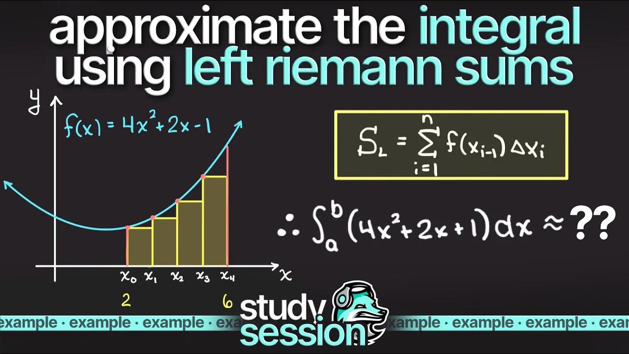 Left Riemann Sum With Equal Subintervals Example Numerical Methods