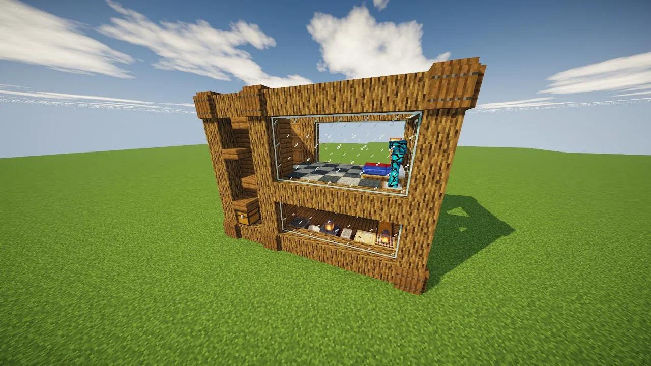CASA de MADERA de SUPERVIVENCIA para 2 JUGADORES en MINECRAFT