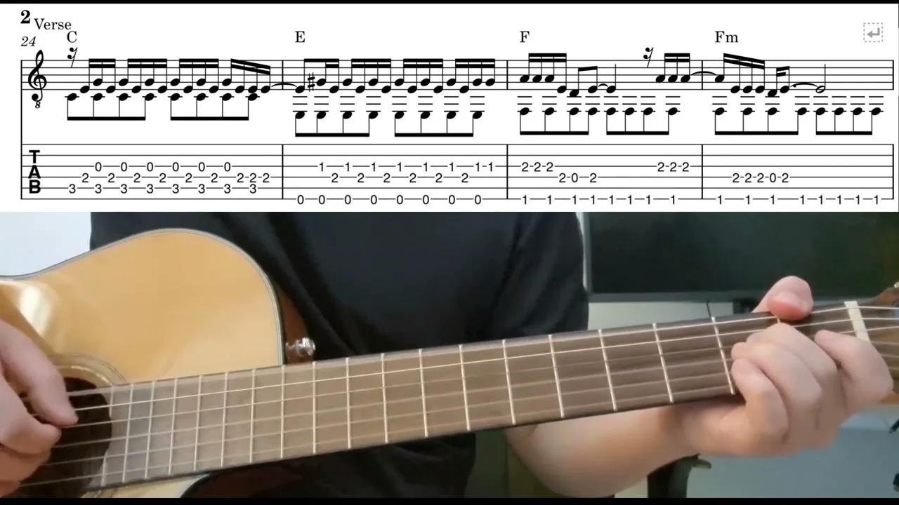 Vampire (Olivia Rodrigo) - Easy Fingerstyle Guitar Playthrough Tutorial ...