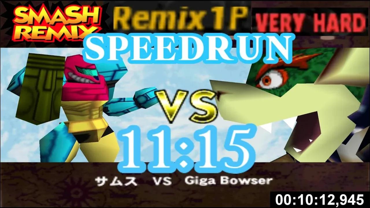 Smash Remix - Classic Mode Remix 1P Speedrun with NTSC-J Samus (Very Hard) in 11:15