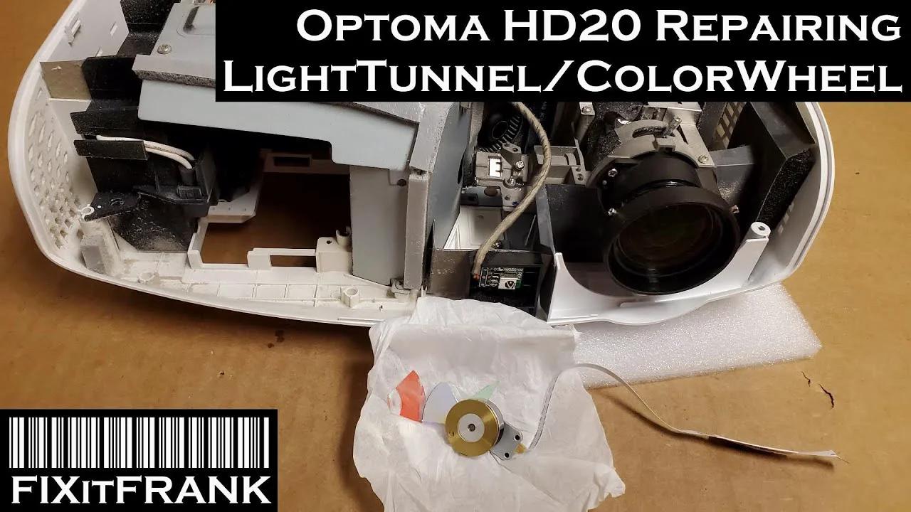 Optoma HD20 DLP Projector Color Wheel/Light Tunnel Repair