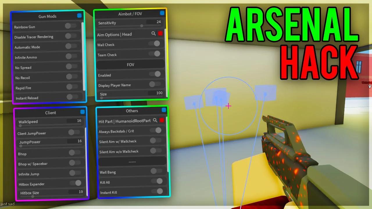 ROBLOX ARSENAL SCRIPT HACK GUI WORKING