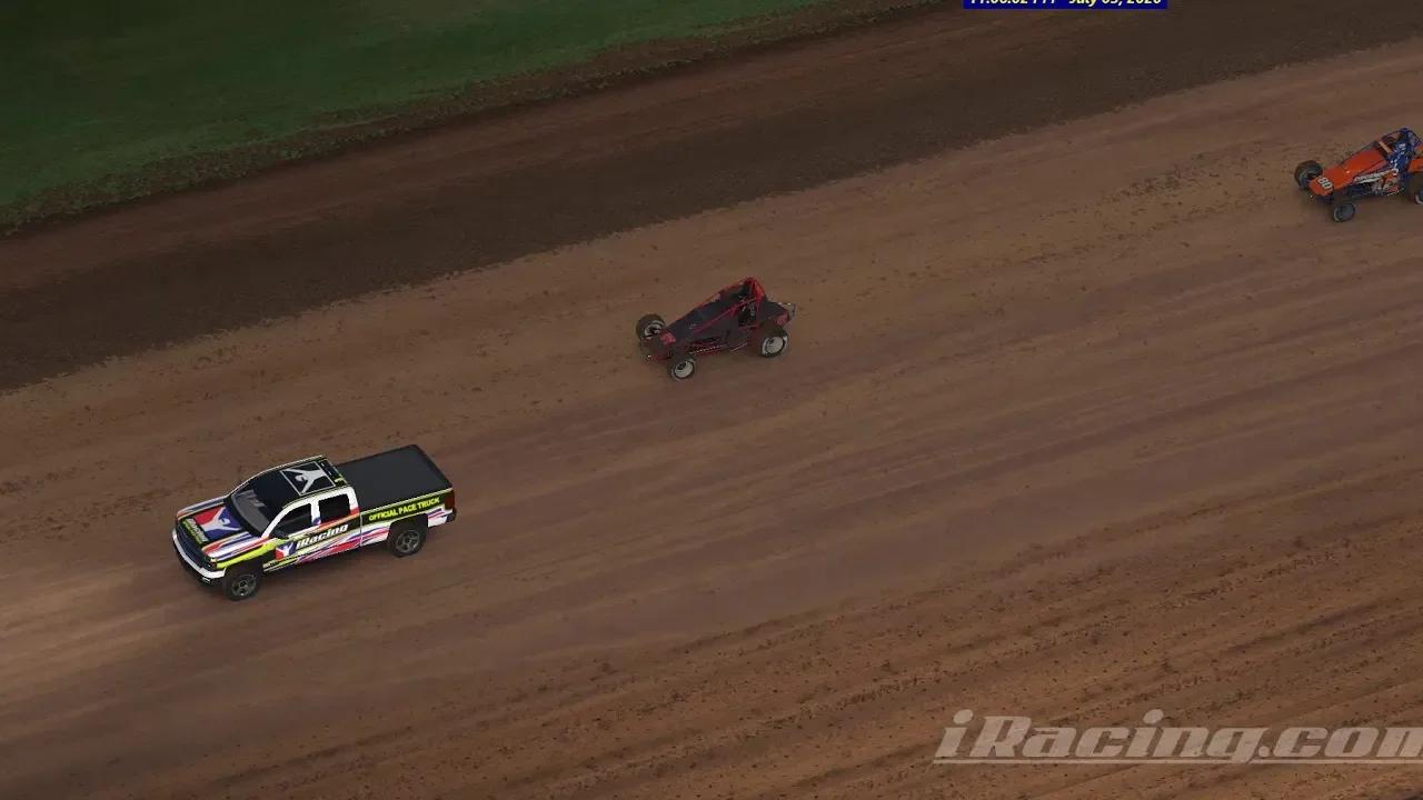 iRacing Simulator USAC 410 Win at Lernerville after long break from sim