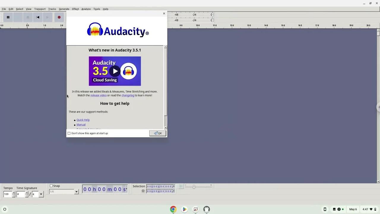 How to install Audacity 3.5.1 on a Chromebook