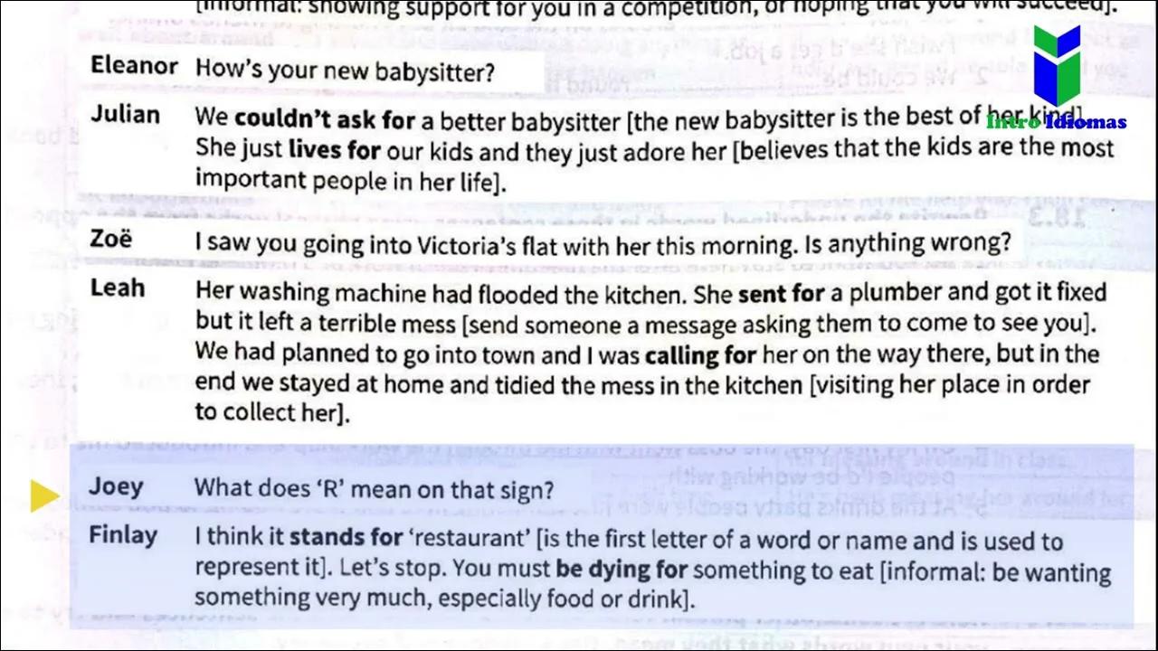 UNIT 019 - Phrasal verbs with particles FOR and WITH