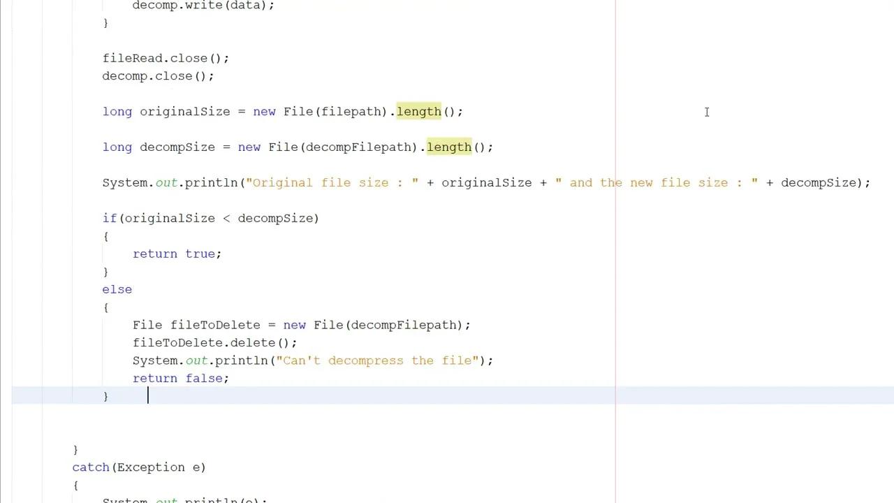 How To Decompress A File Using Java Text Based Files