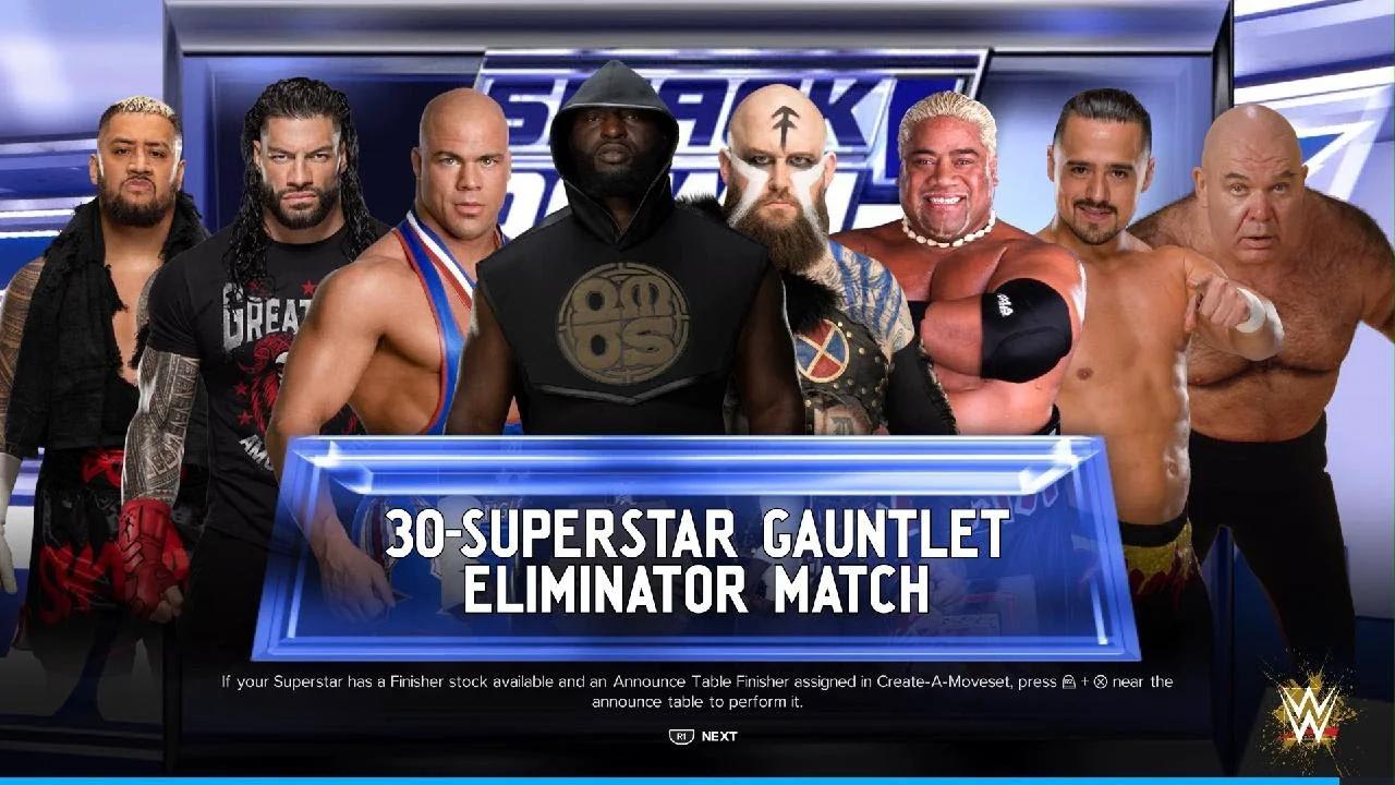 WWE 2K24 - 30 Man gauntlet Match