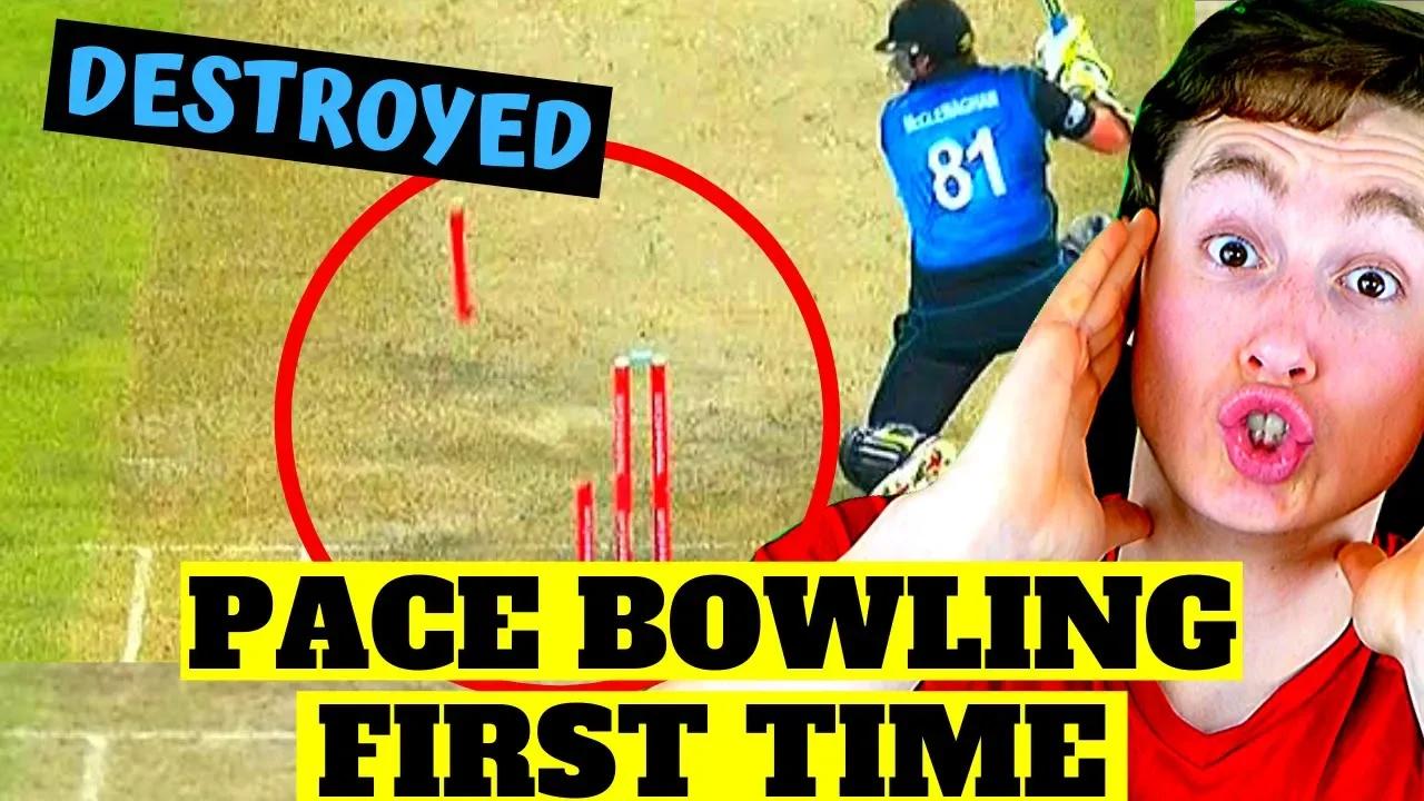 AMERICAN REACTS TO DESTRUCTIVE PACE BOWLING FOR THE FIRST TIME (so ...