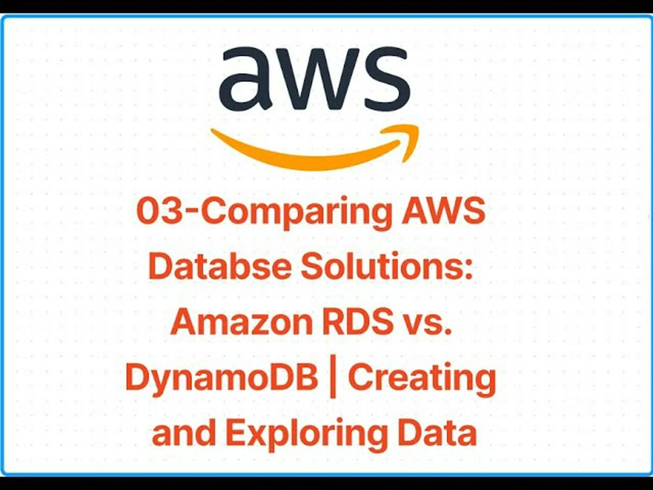 03 Comparing Aws Database Solutions Amazon Rds Vs Dynamodb Creating