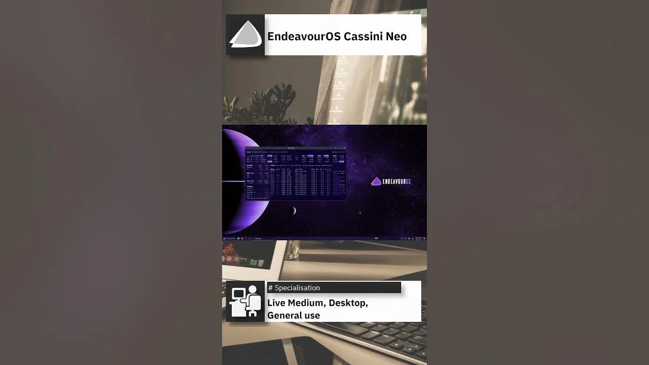 EndeavourOS Cassini Neo Quick Overview #shorts