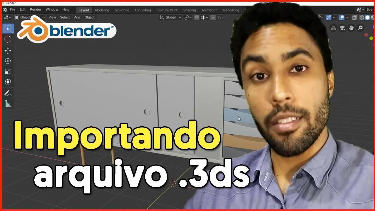 Importando arquivos 3ds para o Blender 2.8 - TUTORIAL BLENDER 2.80