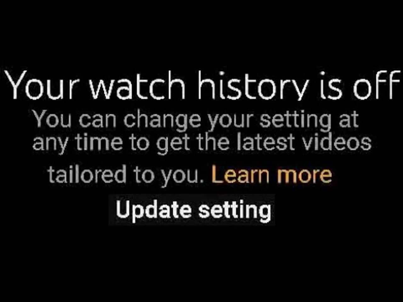mandatory youtube watch history Blank Homepage only when logged in so ...