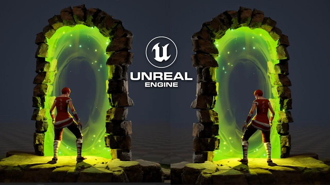 Portal Gate FX in Unreal Engine 5.2 Niagara Tutorial | Download Files