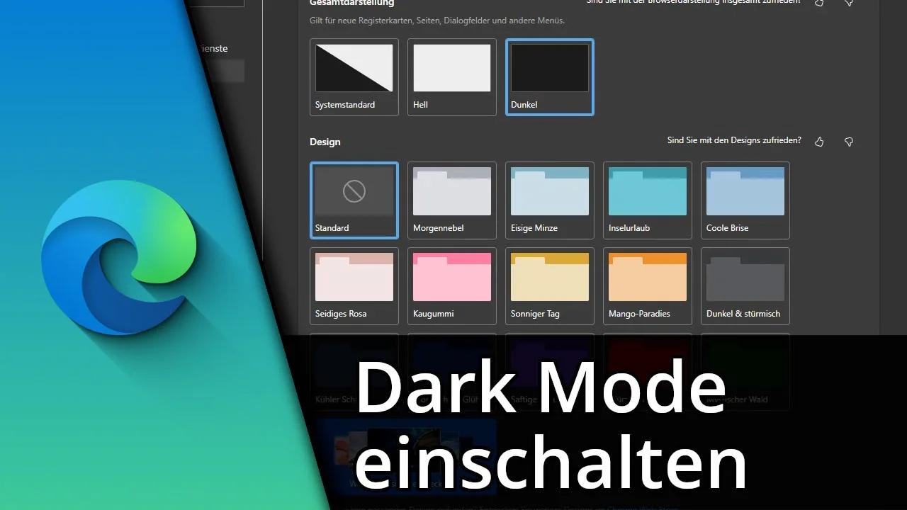 Edge Dark Mode aktivieren / deaktivieren Tutorial