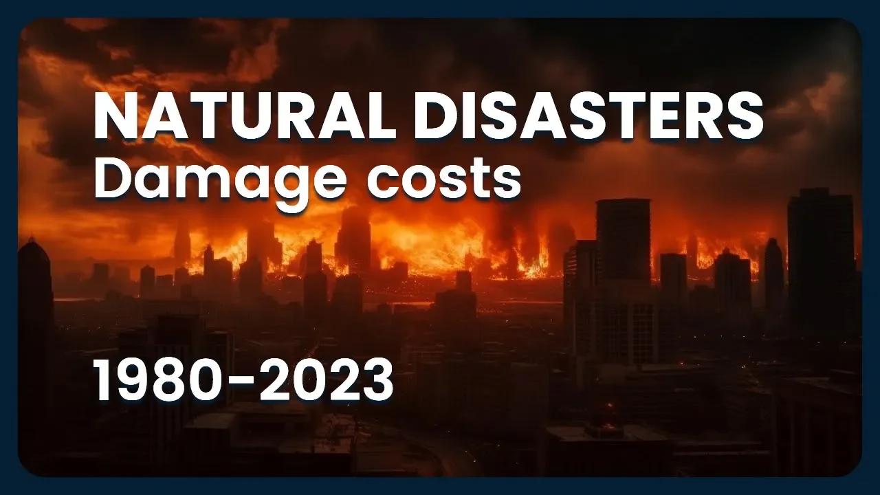 Natural Disasters: Global Damage Costs (USD) 1980-2023 #world #global # ...