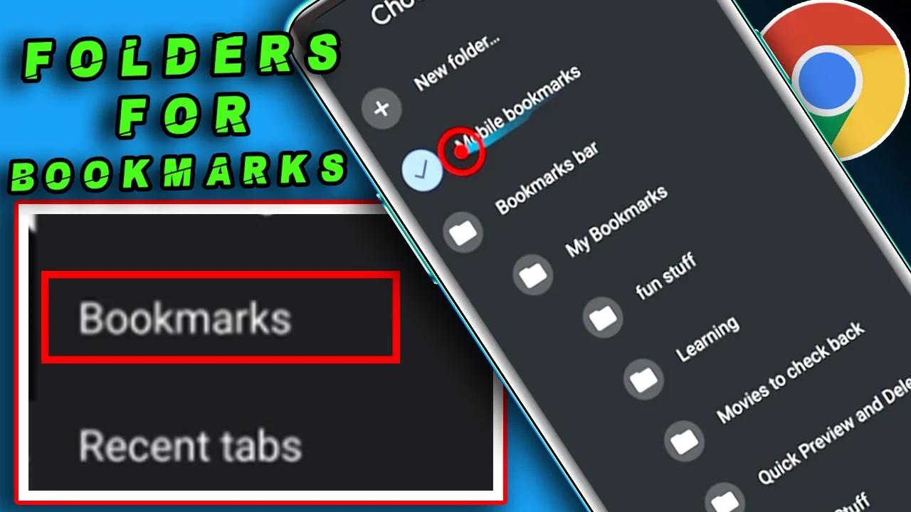 How To Create Folders For Your Bookmarks With Chrome On Android