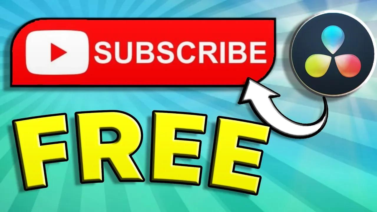 How to make Easy,Basic Animated Subscribe Button FREE. Davinci Resolve 17 (no photoshop) for YouTube