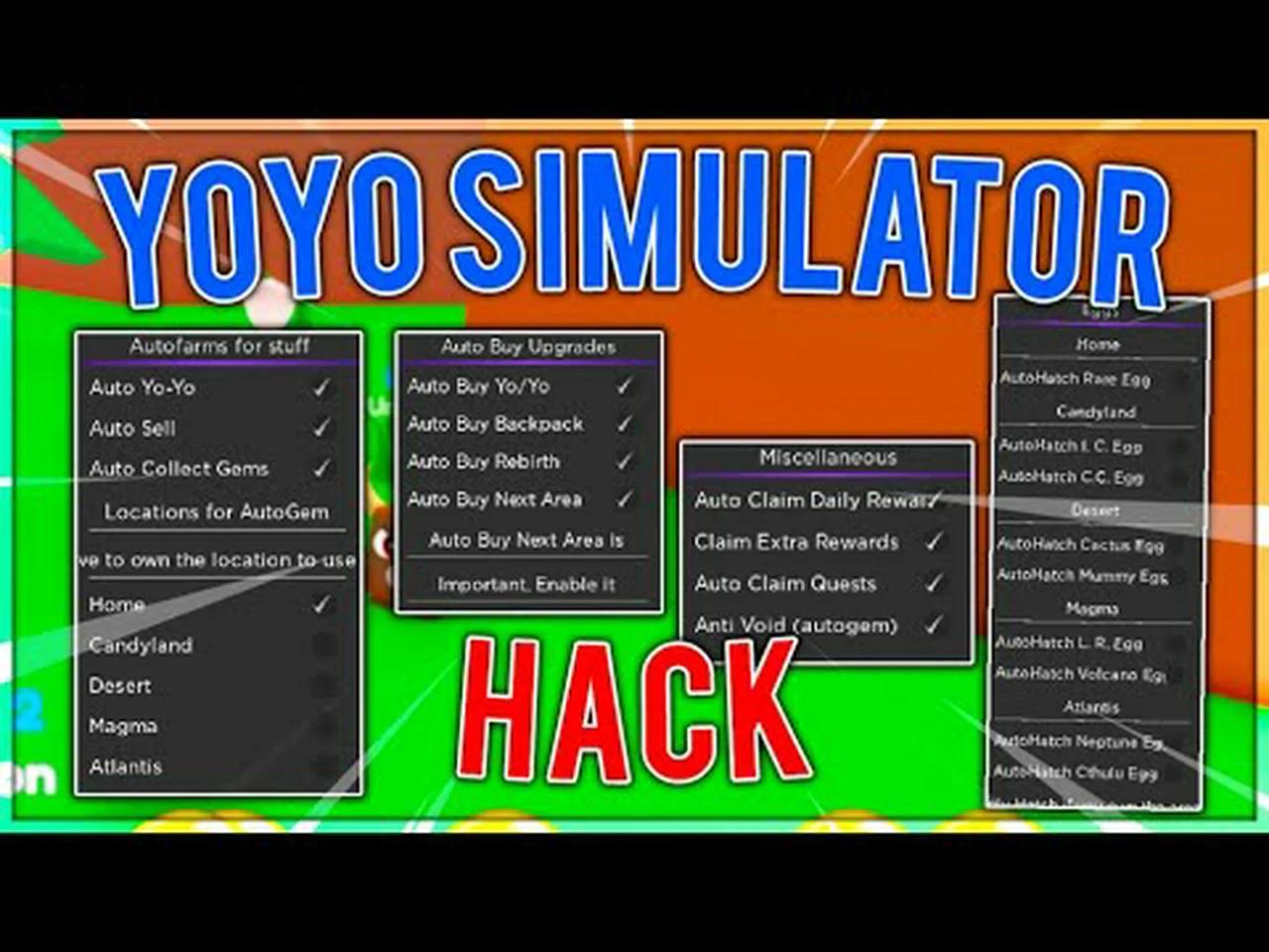 ROBLOX YoYo Simulator Hack Script GUI | Auto Farm, Auto Buy Eggs, Auto Upgrade & More! (*PASTEBIN*)