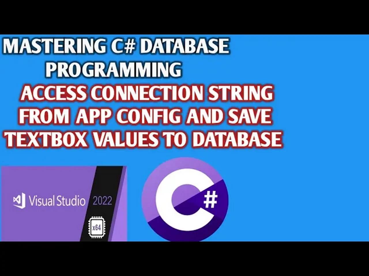 Mastering C Database Programming Connect To Database Appconfig